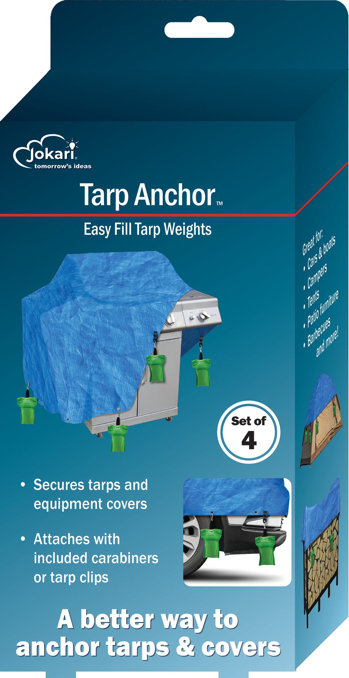 Tarp Anchor™ — Easy Fill Tarp Weights – Jokari