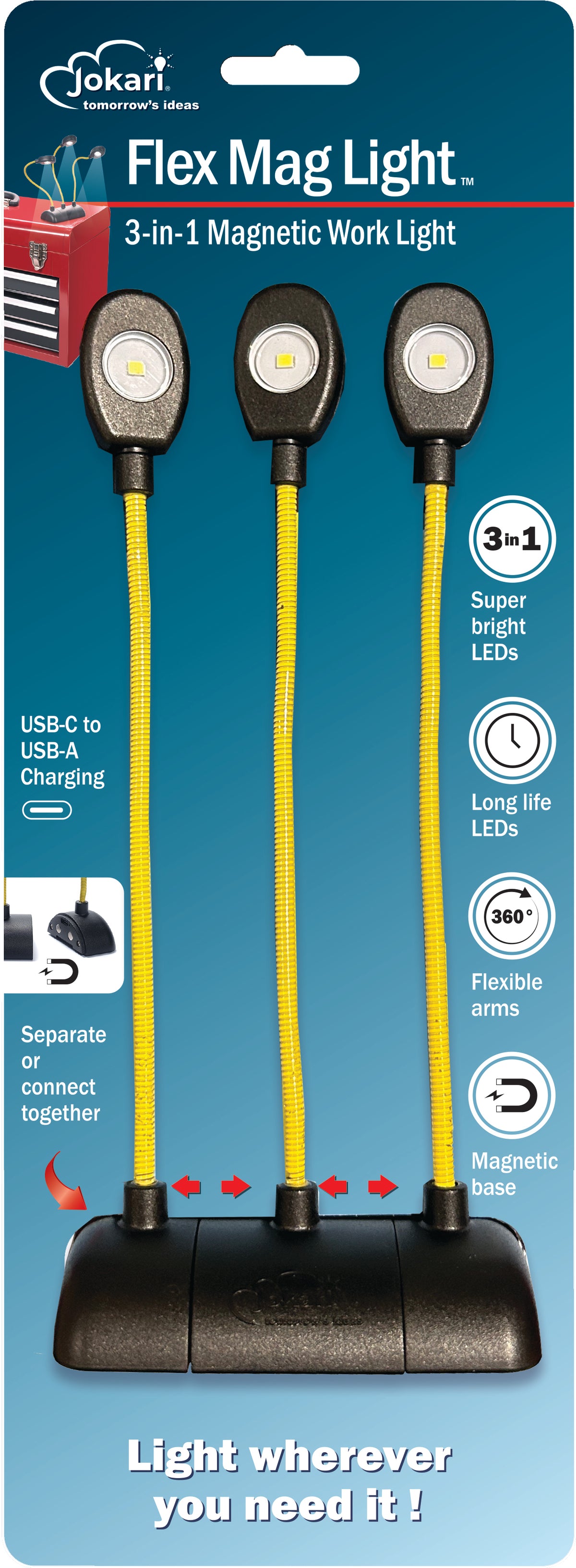 Flex Mag Light™ — 3-in-1 Magnetic Work Light – Jokari